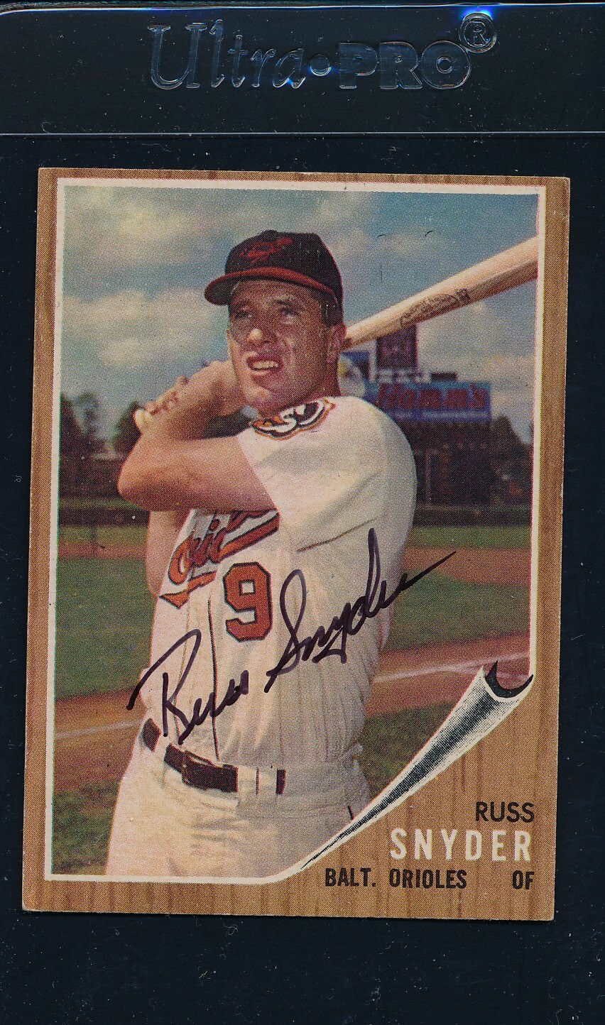 1962 Topps #64 Russ Snyder Orioles Signed Auto *11976 | eBay