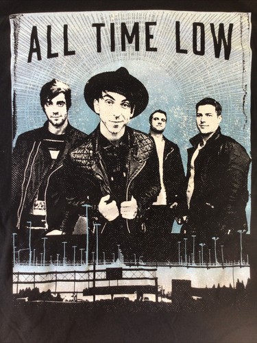 All Time Low T-Shirt Medium Black Tour Merch Graphic Tee Gildan Soft ...
