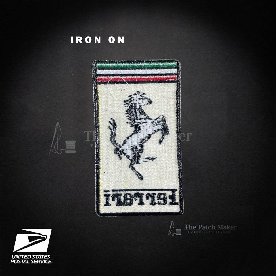 Lot of 2 Ferrari Embroidery Logo Patch 4" Iron On Sew On Ship From USA ...