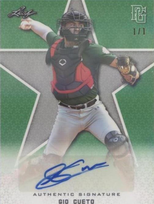 2020 Leaf Perfect Game National Showcase - Gio Cueto #BA-GC3 Green ...