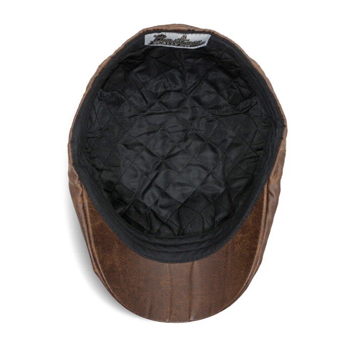Boston Scally Company SCRAPYARD Brown Faux Leather Cap Size XL (SOLD ...