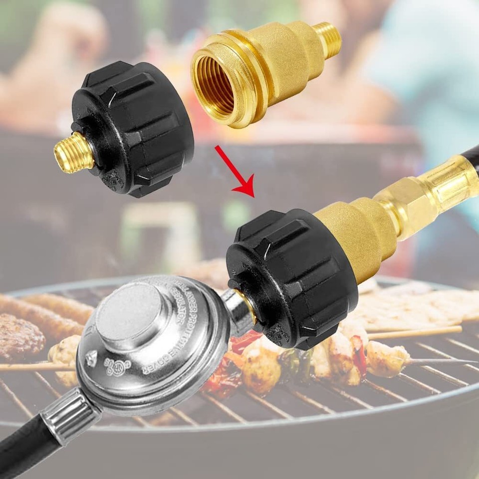 QCC1 Nut Propane Gas Fitting 1/4'' NPT Male Threaded Tank Adapter Quick ...