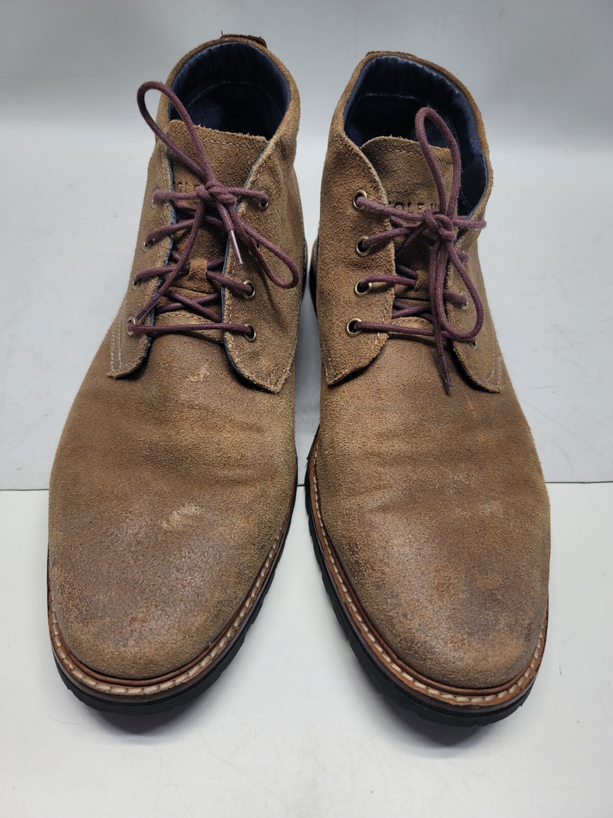 Cole Haan Boots Mens 10.5 Raymond Brown Suede Leather Chukka Hiker Lug ...
