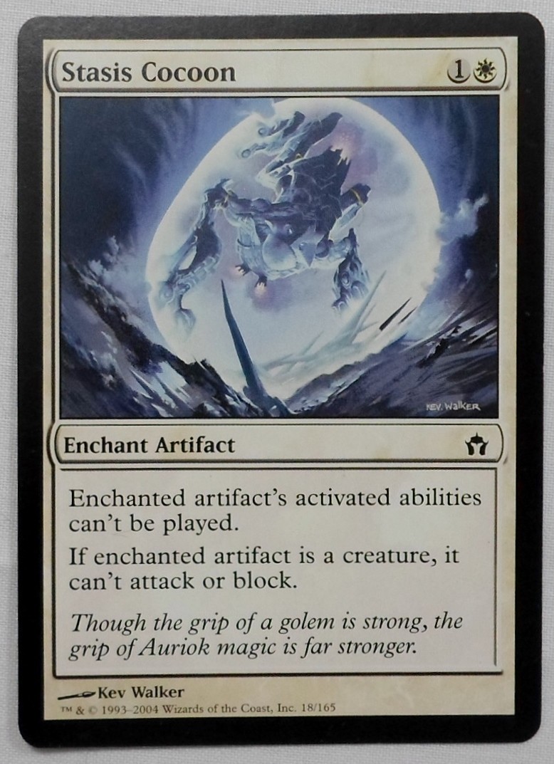 MAGIC THE GATHERING MTG 2004 FIFTH DAWN WHITE STASIS COCOON ENCHANTMENT ...