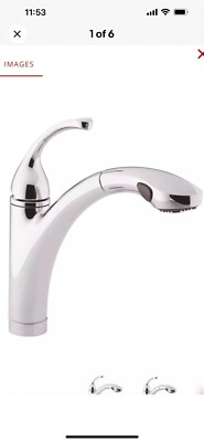 Kohler Forte Single-Handle Pull-Out Sprayer Kitchen Faucet 10433 CP ...