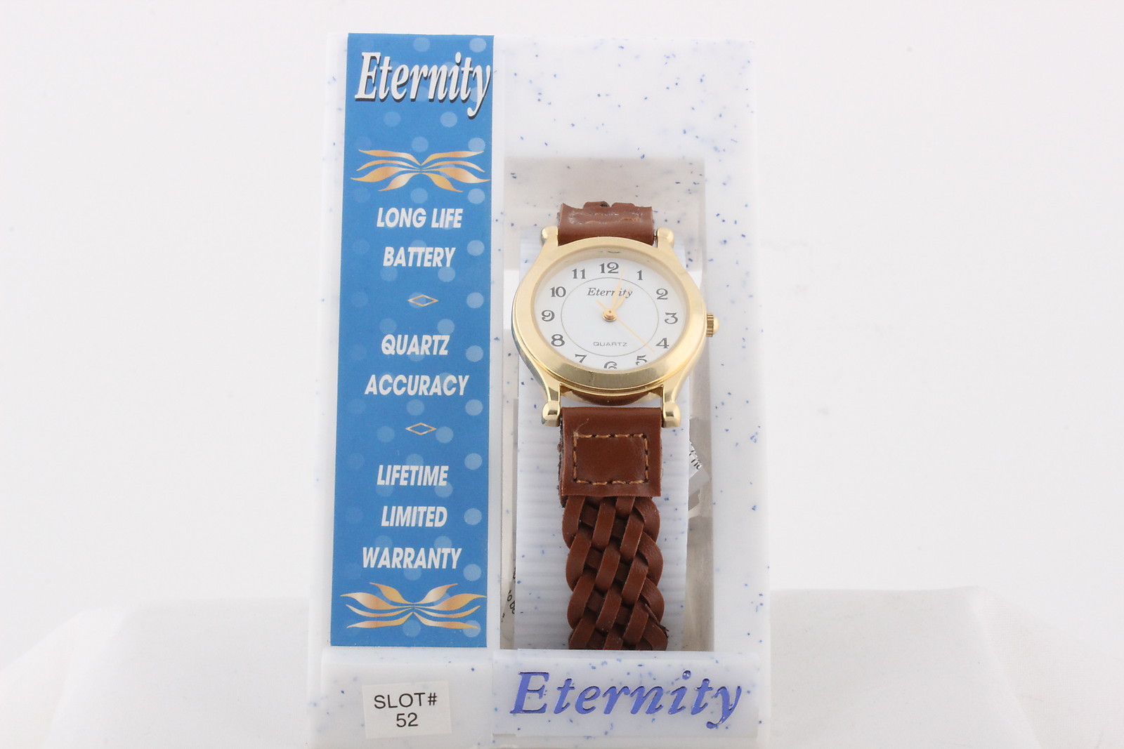 ETERNITY QUARTZ BROWN LEATHER BAND NEW IN BOX WRISTWATCH 6054 | eBay