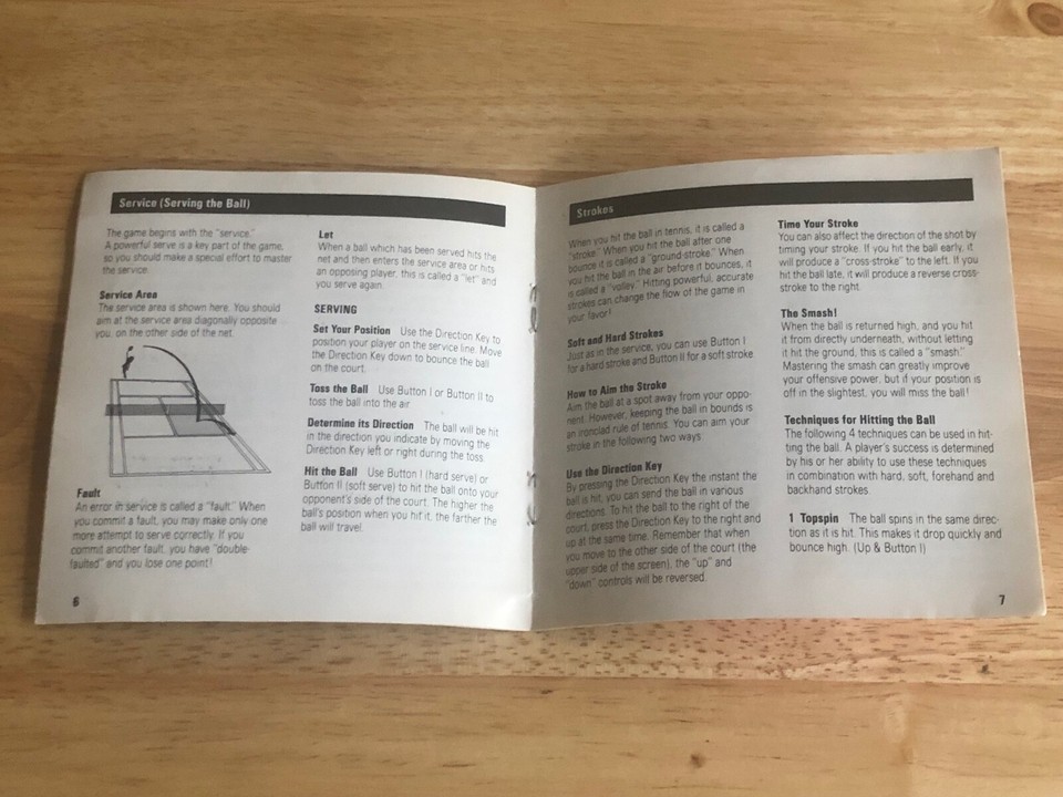 World Court Tennis - TURBOGRAFX - Manual only. No Game or box | eBay UK