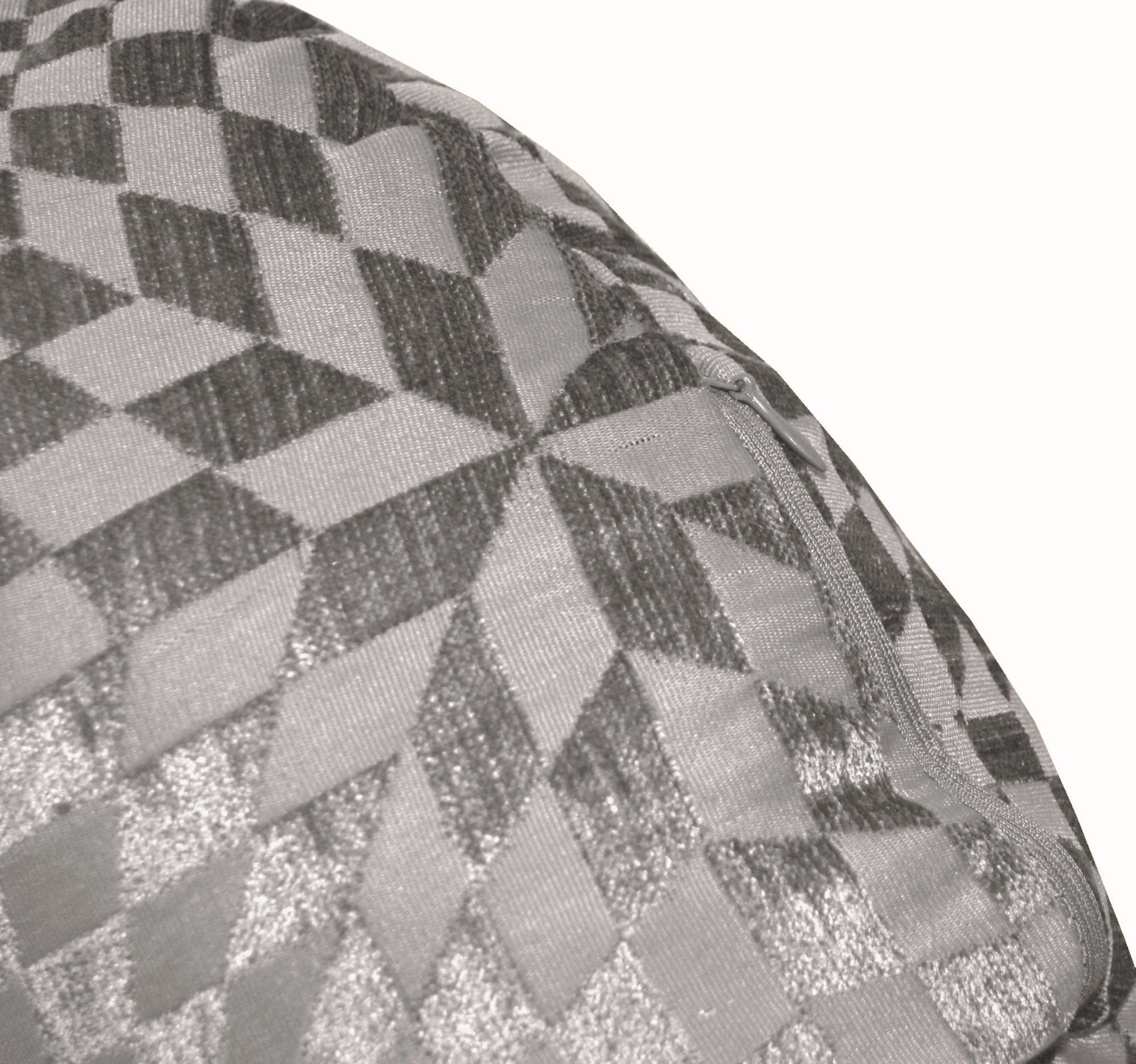 wg05n Gray Geometric Check Round Shape Throw Pillow CASE Cushion COVER ...
