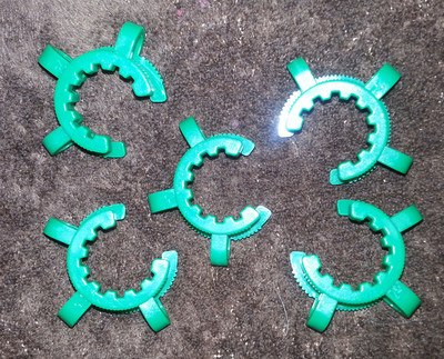 JCBIZ 8pcs 24mm Keck Clips Green #24 Plastic Lab Keck Clamps for 24/29 ...