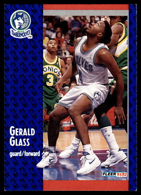 1991 Fleer #319 Gerald Glass Rookie Minnesota Timberwolves | eBay