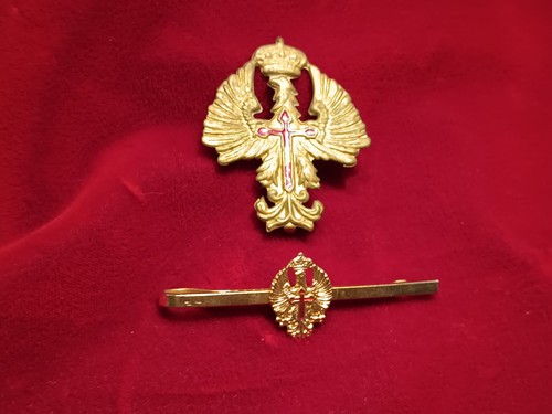 WW2 Spanish Civil War Franco Cap Helmet Insignia & Uniform Neck Tie Bar ...