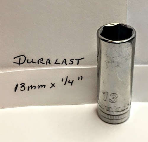 Duralast 13mm x 1/4" Dr Metric Deep Socket -50-054- 6 Pt - Free USA ...