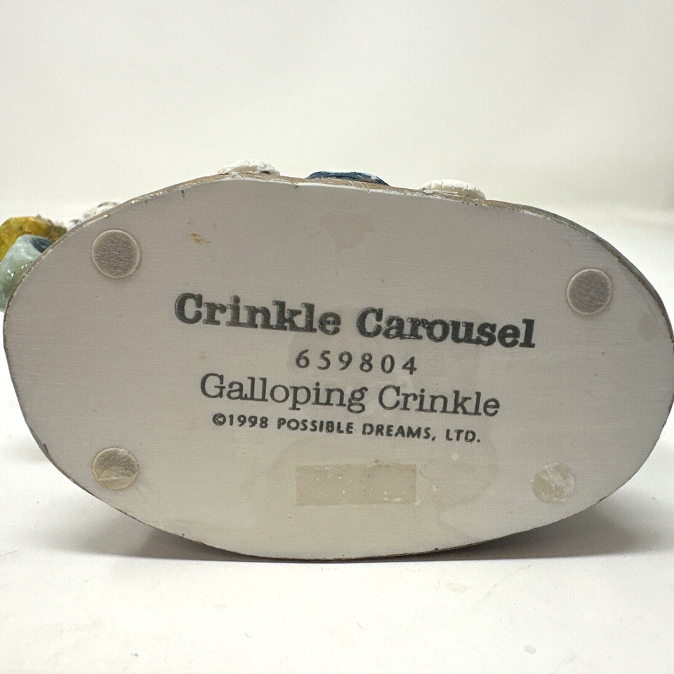 Vtg Crinkle Carousel Galloping Crinkle Horse Figurine 5" Possible ...