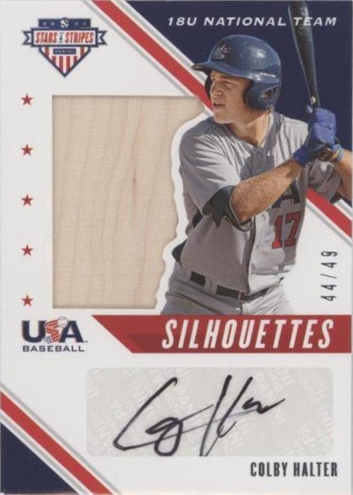 2020 Panini USA Baseball Stars & Stripes - Silhouettes Signatures Bats ...