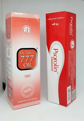 Set Of Herbal 777 Oil JRK Siddha 100ml +Psorolin Ointment Skin Coconut ...