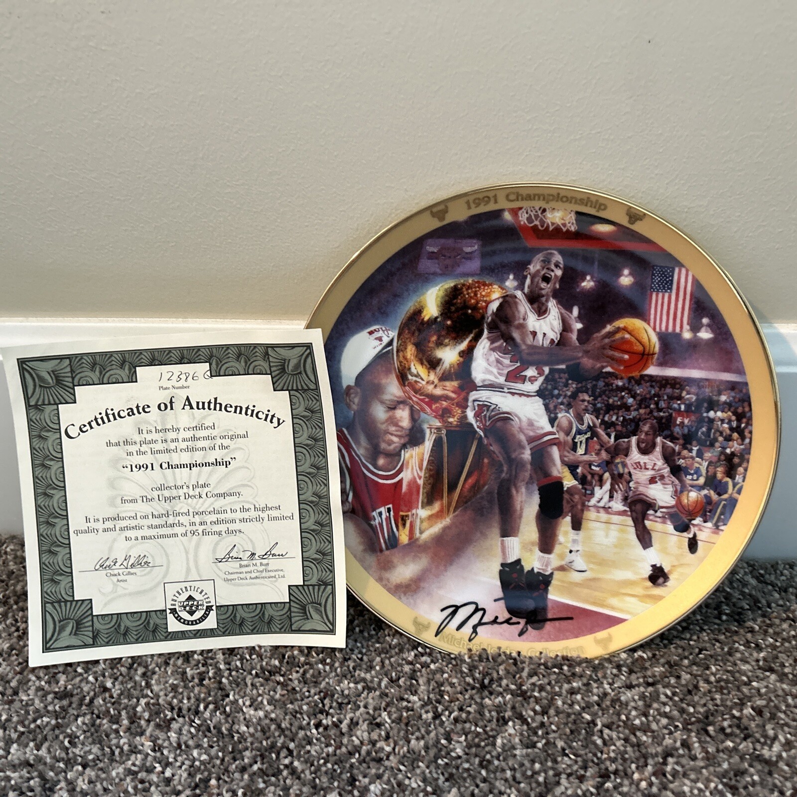 1991 Championship Michael Jordan Plate | eBay
