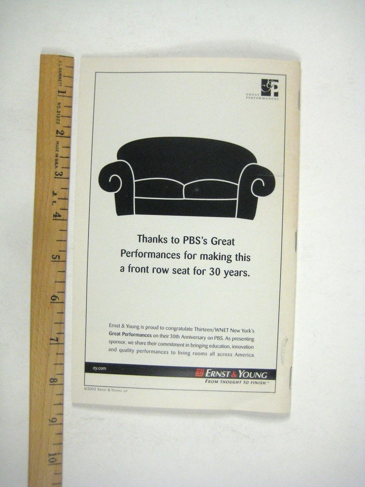 Book of Days Playbill 2002 Signature Theatre Hope Chernov Tuck Milligan ...