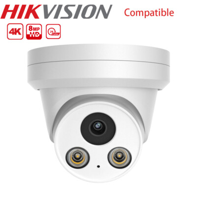 Hikvision Compatible 8MP ColorVu IP Camera 4K Turret Full Color Outdoor ...