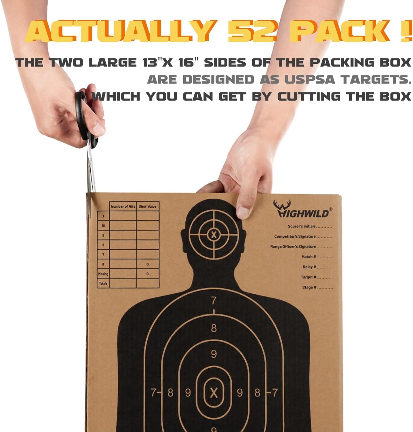 Paper Shooting Targets Silhouette Cardboard Targets Shooting Torso ...