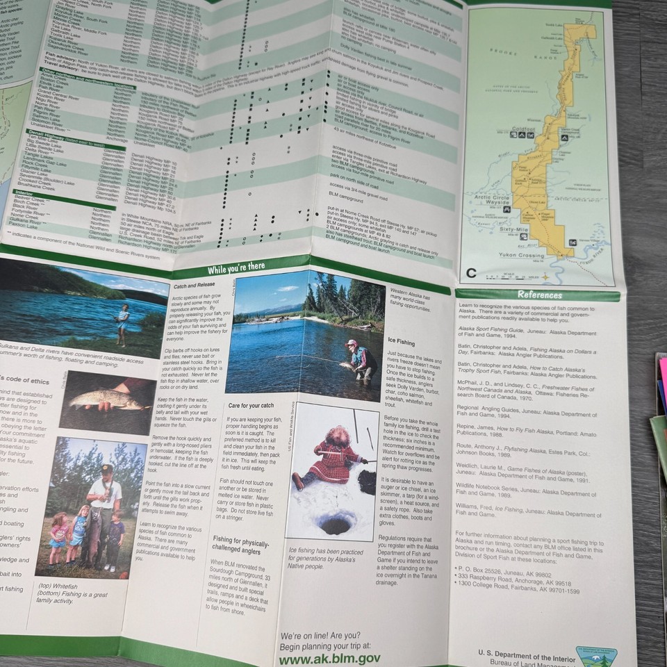 Alaska Brochure Freshwater Fishing USDOI Common Sportfish Chart Travel ...