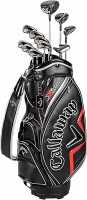 Callaway X HOT Men's Club 11pcs Caddy Bag Set 2021 Carbon Shaft Flex ...