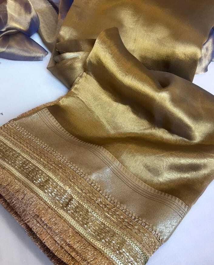Maharani Premium Saree, Wedding Tissue Silk Sare Zari Weaving Heavy ...