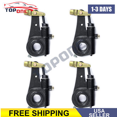 4PCS Automatic Slack Adjuster 1.5"x28 Spline 6" Lever Replace Meritor ...