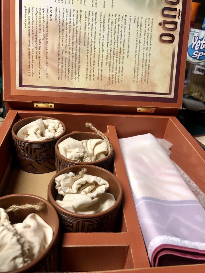 DUDO INCAN DICE GAME FRONT PORCH CLASSICS BookShelf Edition Incan ...