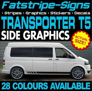 to fit VW TRANSPORTER T5 GRAPHICS STICKERS STRIPES DECALS DAY VAN ...