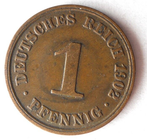 1902 GERMAN EMPIRE PFENNIG - Excellent Coin - FREE SHIP - German Bin ...
