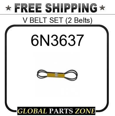 6N3637 - V BELT SET (2 Belts) for Caterpillar (CAT) | eBay