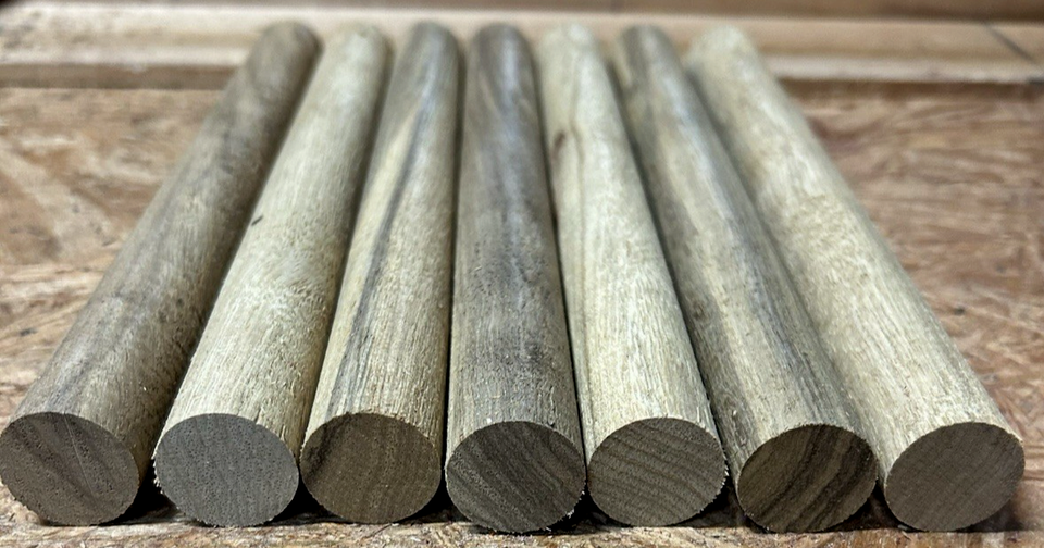 SEVEN PIECES BEAUTIFUL 8" LONG ROUND PEN BLANKS EXOTIC BLACK LIMBA ...
