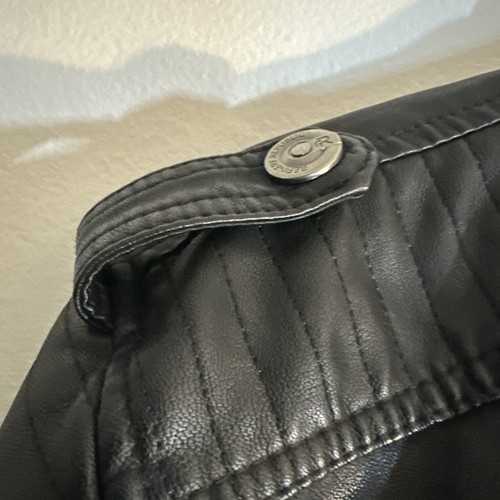 Refinery Republic black faux leather jacket Mens Size Large | eBay