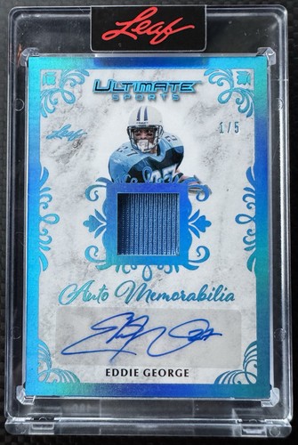 2024 Leaft Ultimate Sports Eddie George Blue Auto 1/5 | eBay