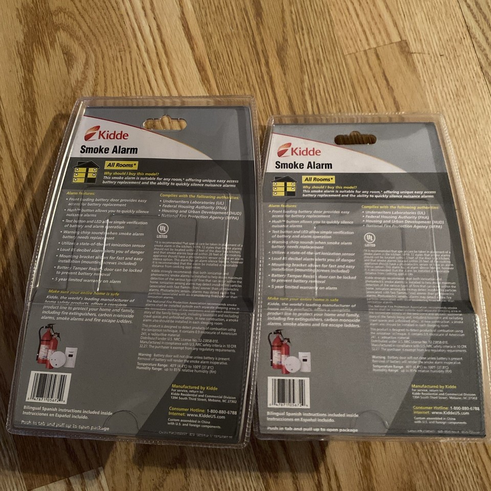 Lot Of 2 Kidde Smoke Alarm 0976 Front Loading Battery Door (NEW Sealed ...