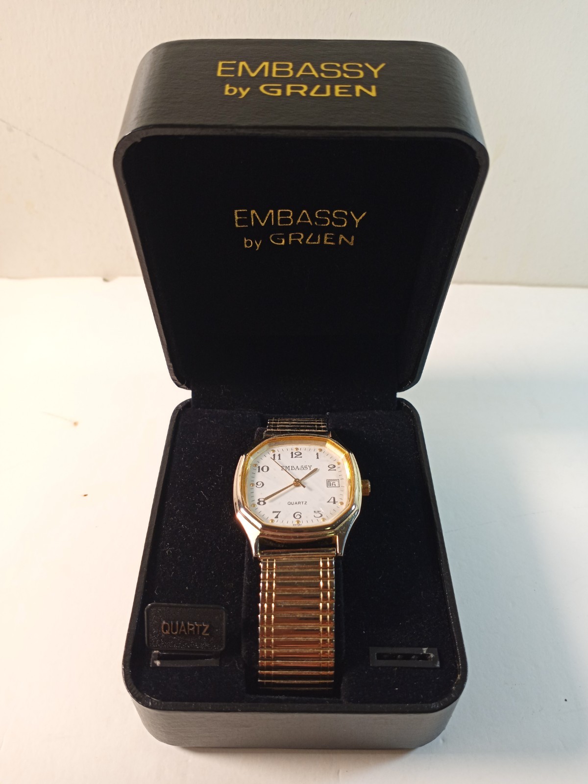 Rare Vintage Gruen Embassy Gold Tone Watch Runs Fine … - Gem