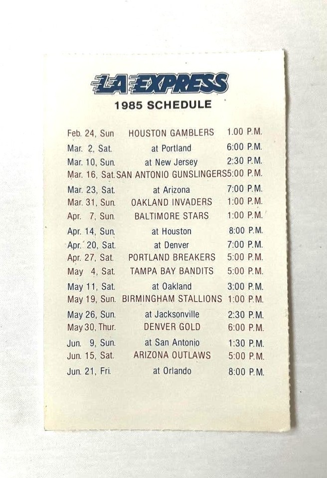 1985 LA Express USFL Tickets | eBay