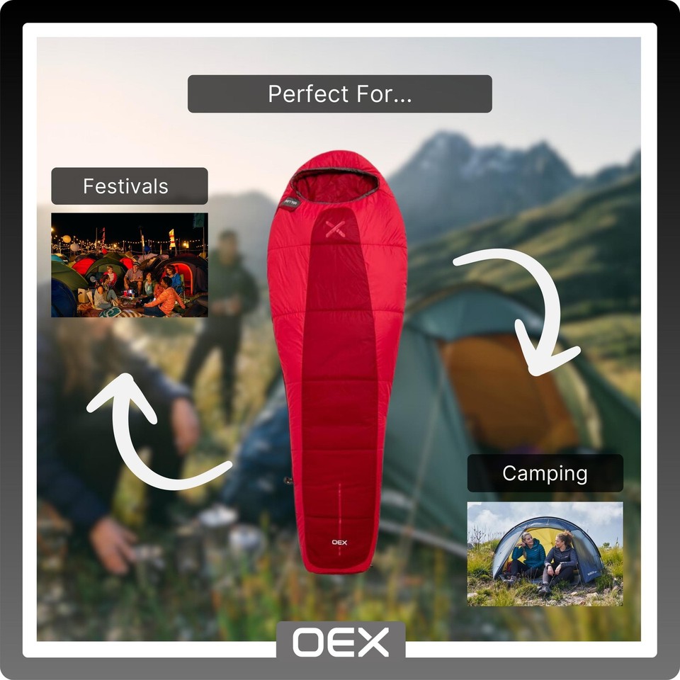 OEX Ultra-lightweight Drift 700 Sleeping Bag with Compression Stuff ...