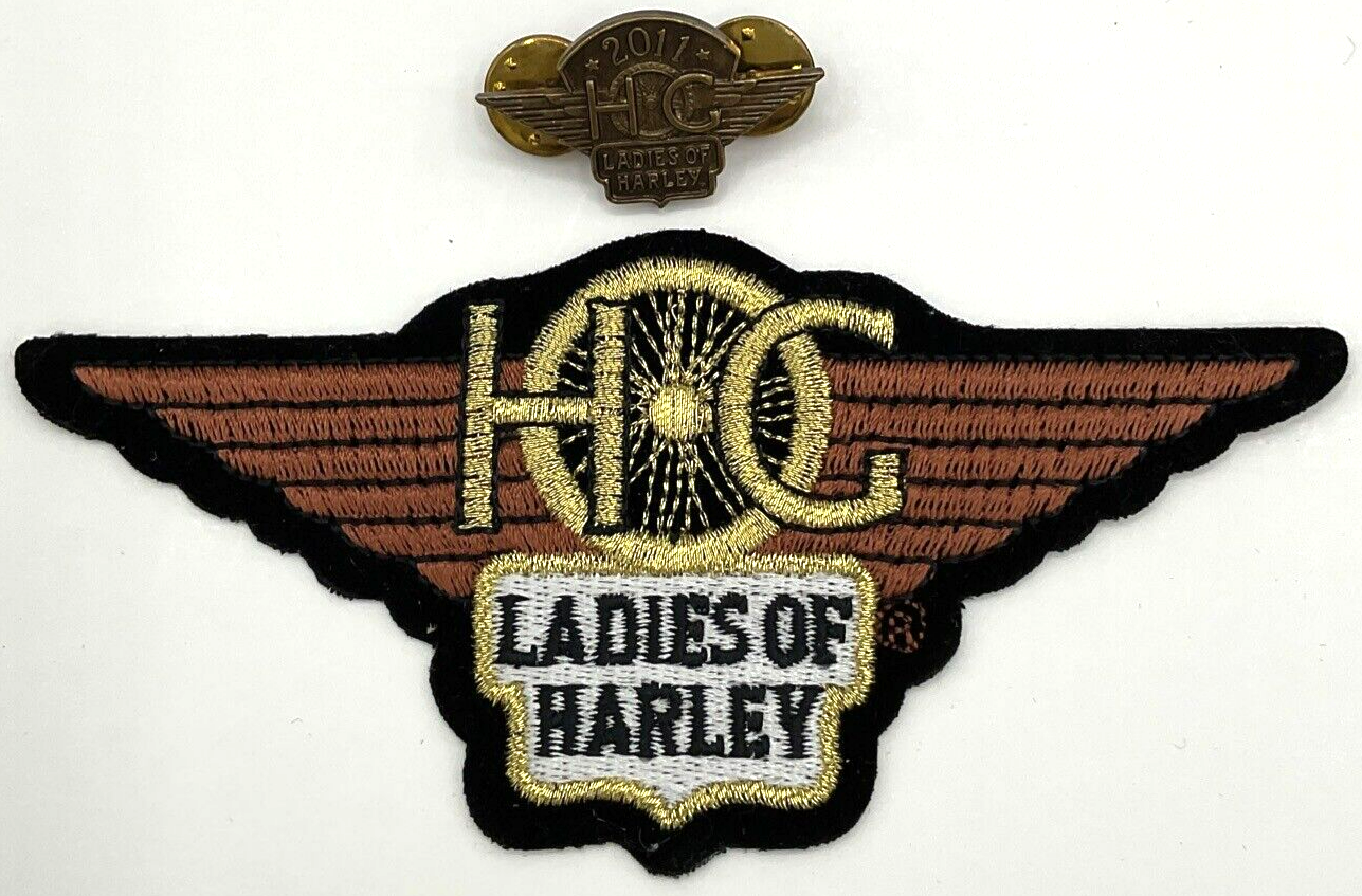 Ladies of Harley Davidson Patch & Pin Motorcycle Wings Wheel Street ...