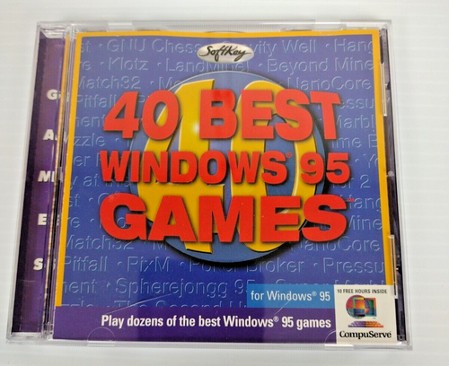 40 Best WINDOWS 95 Games (PC, CD-ROM © 1996) SoftKey Interactive Games ...