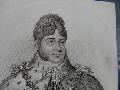 engraving king george the fourth uk royalty 1800s early engraving ...