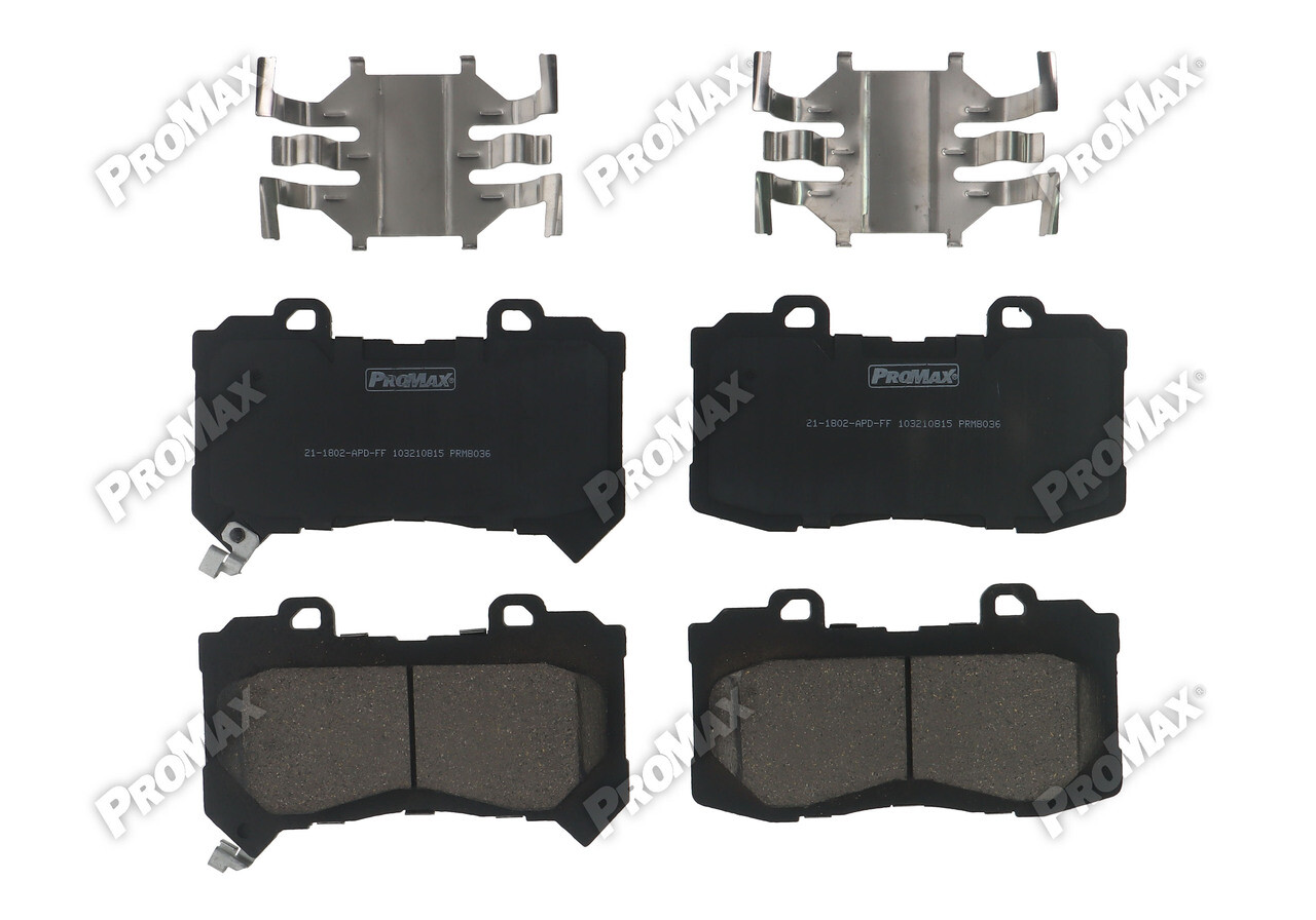 Disc Brake Pad Set-Ceramic Plus - with Hardware Kit Promax 21-1802 for ...