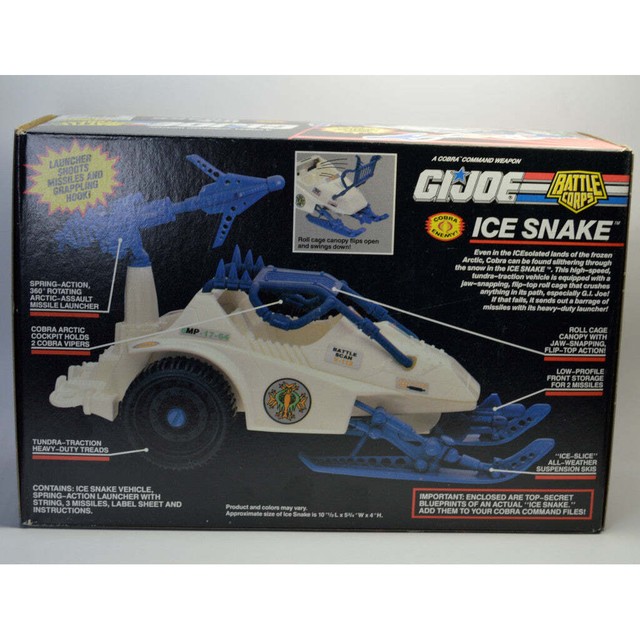 Gi Joe Ice Snake Battle Corps 1992 Hasbro Cobra for sale online | eBay