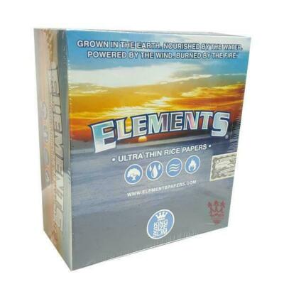 50 Elements King Size Slim Ultra Thin Rice Rolling Papers 110mm - Full ...