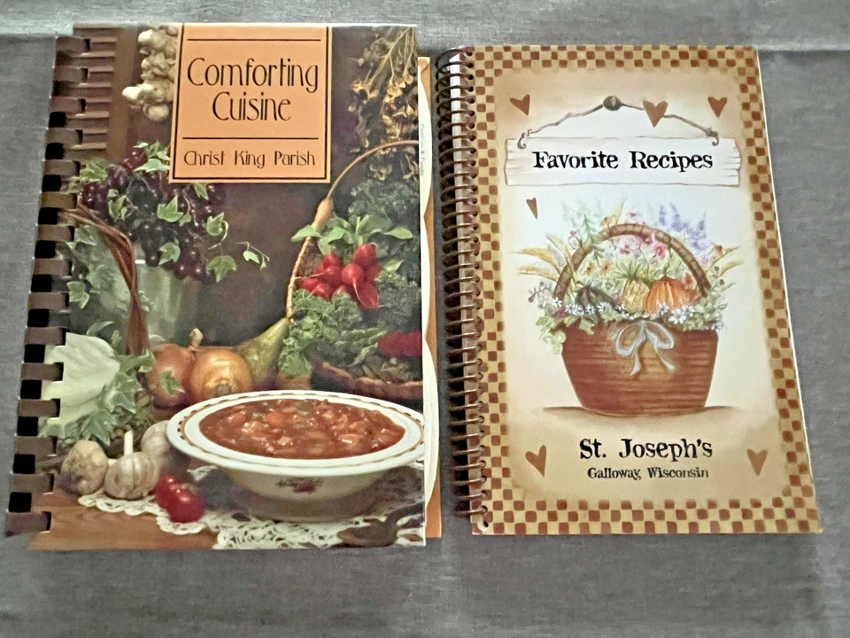 Community Cookbooks Lot of 8 Wisconsin Church Civic Fundraiser Spiral ...