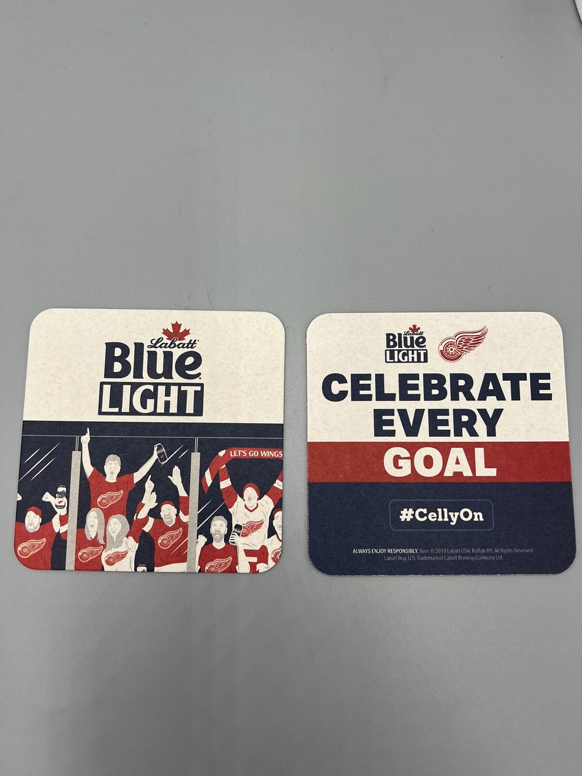 NHL Detroit Red Wings Labatt Blue Light Cardboard Coasters. Lot Of 50 ...