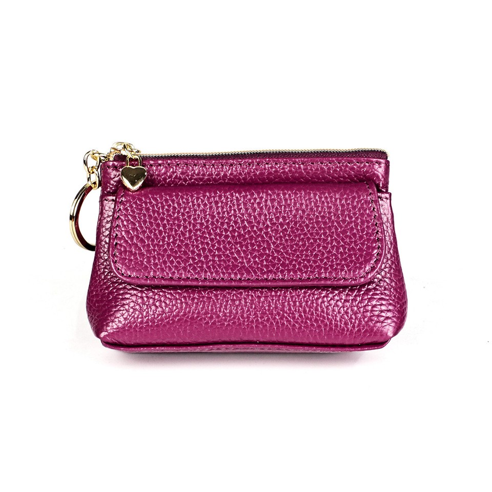 Genuine Leather Zipper Coin Purse Ladies Mini Coin Purse Card Bag Small ...