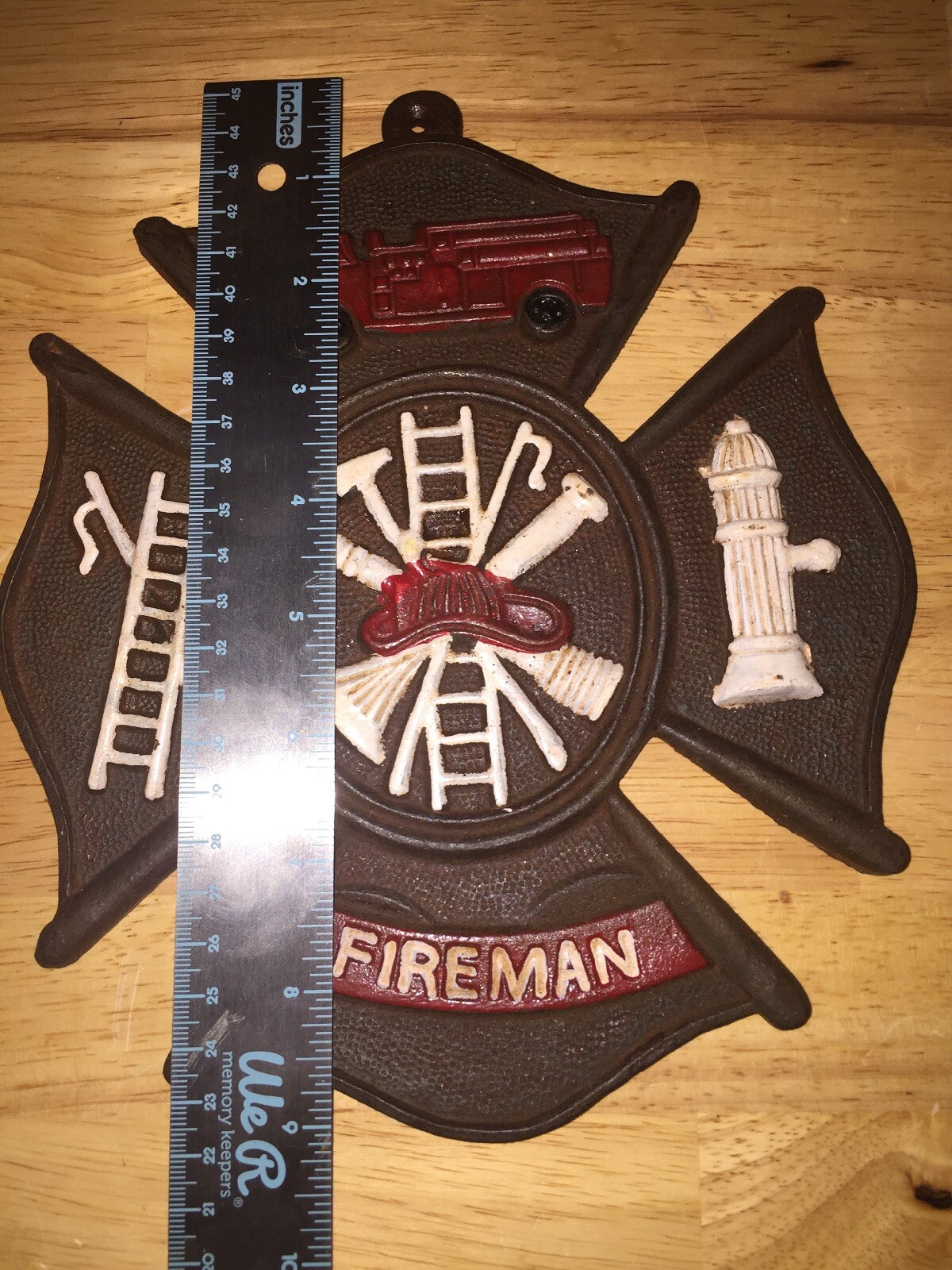 Fire Chief Plaque Sign Fireman Cast Iron Metal Plaque Firefighter ...