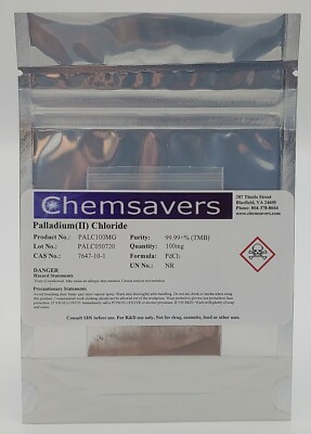 Palladium(II) Chloride, 99.99+% (Trace Metals Basis), 100mg | eBay