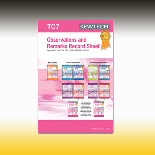 Kewtech Electrical 18th Edition certification books, TC4,TC7 . | eBay UK